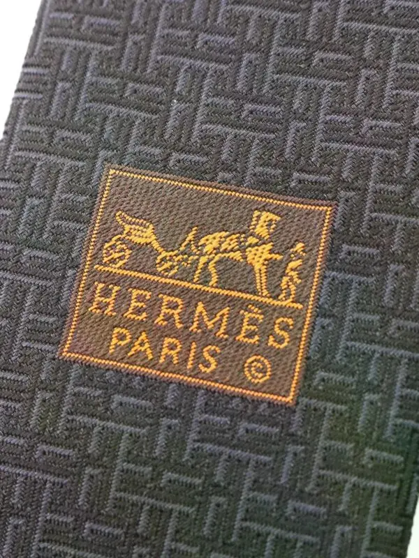 Hermès 2010 H Logo Pattern Tie