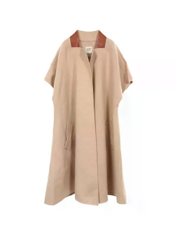 Hermès 2010 Short-sleeve Gown Coat - Neutrals