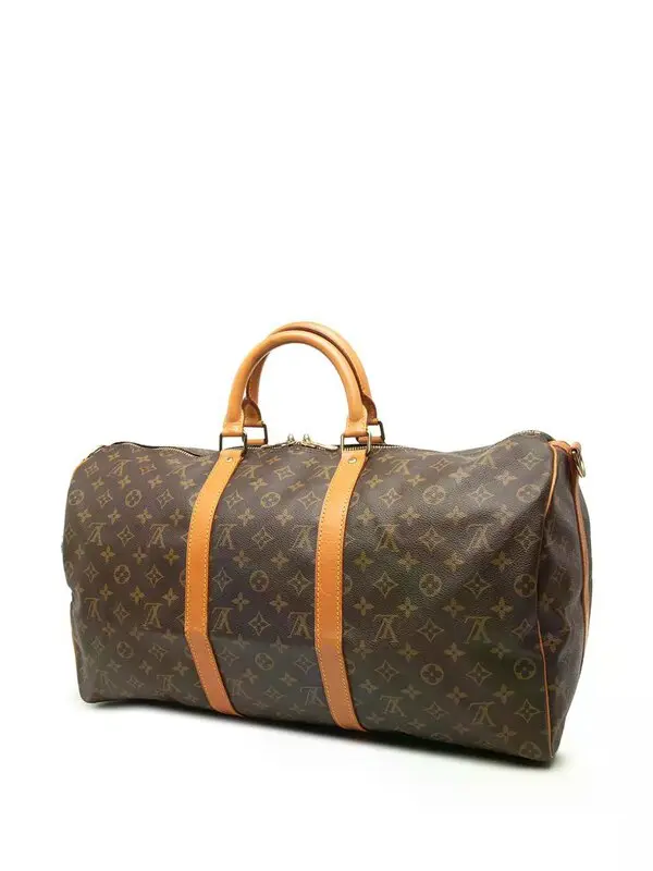 LOUIS VUITTON 1991 Monogram Keepall Bandouliere 50 Travel Bag