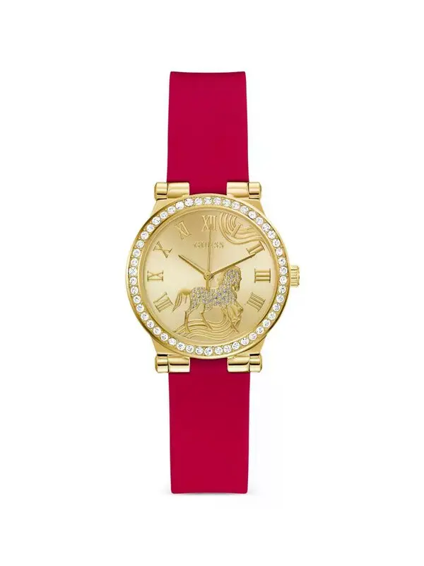 Guess Crystal Analogue Watch Mm - Gold