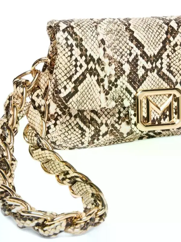 Marella Mini Le Muse Snakeskin-effect Chain-link Clutch Bag