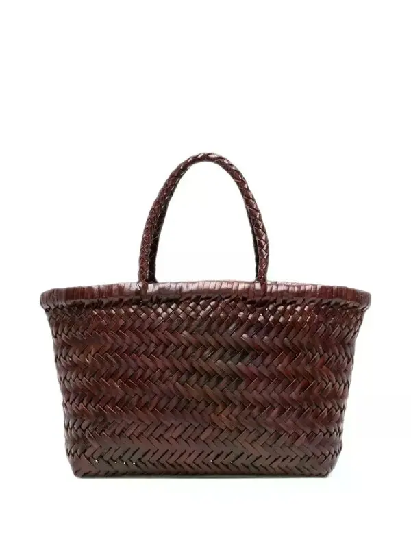 Dragon Diffusion Mini Flat Gora Handwoven Basket Bag - Red