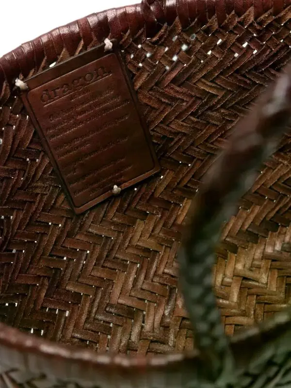 Dragon Diffusion Mini Flat Gora Handwoven Basket Bag
