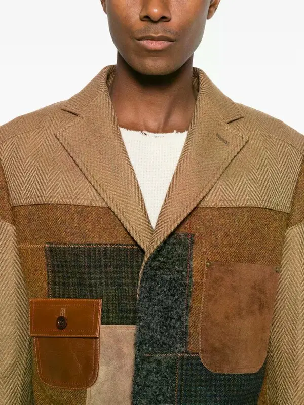 Junya Watanabe Patchwork Herringbone Coat