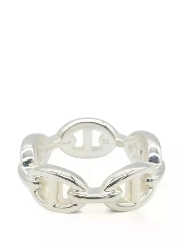 Hermès 2010s Chaine D'ancre Enchainée Ring - Silver