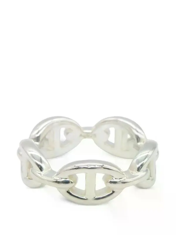 Hermès 2010s Chaine D'ancre Enchainée Ring - Silver