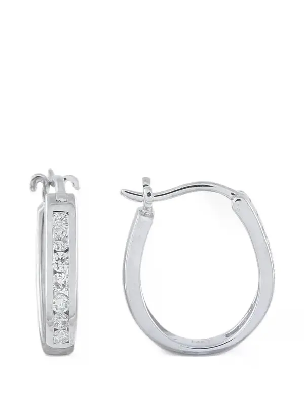 LB EXCLUSIVE Embellished Diamond Hoop Earrings