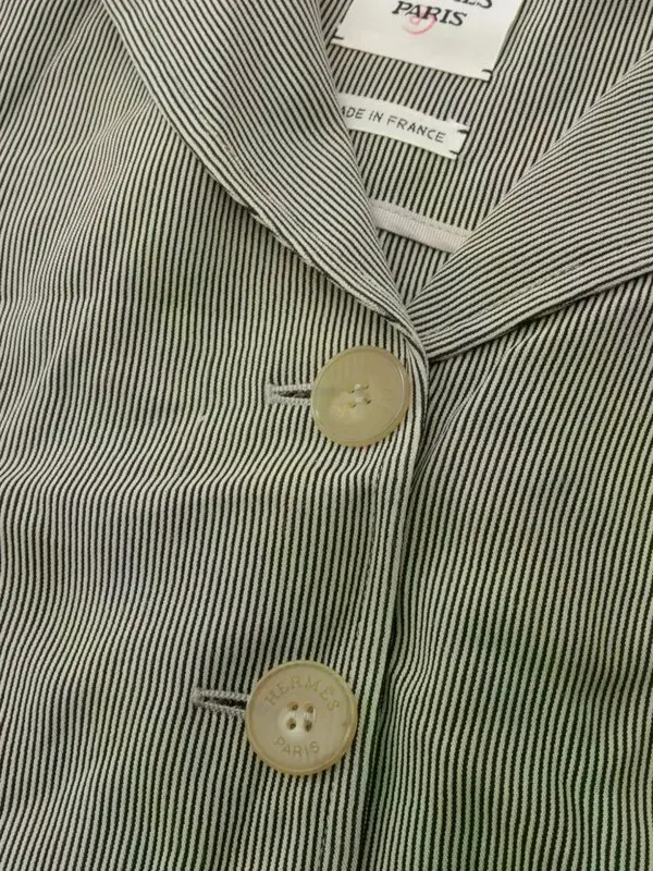 Hermès 2010s Striped Shirt Jacket