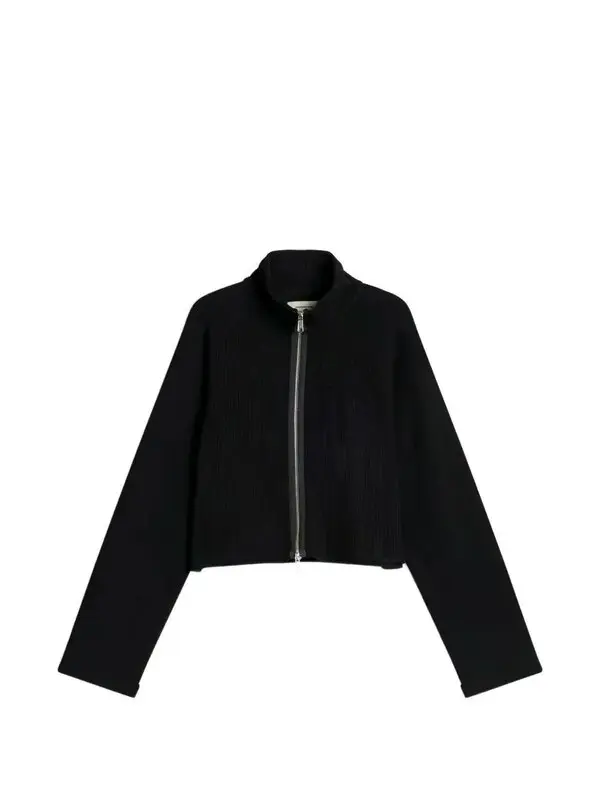 MFPEN Leisure Ribbed-knit Zip-up Cardigan