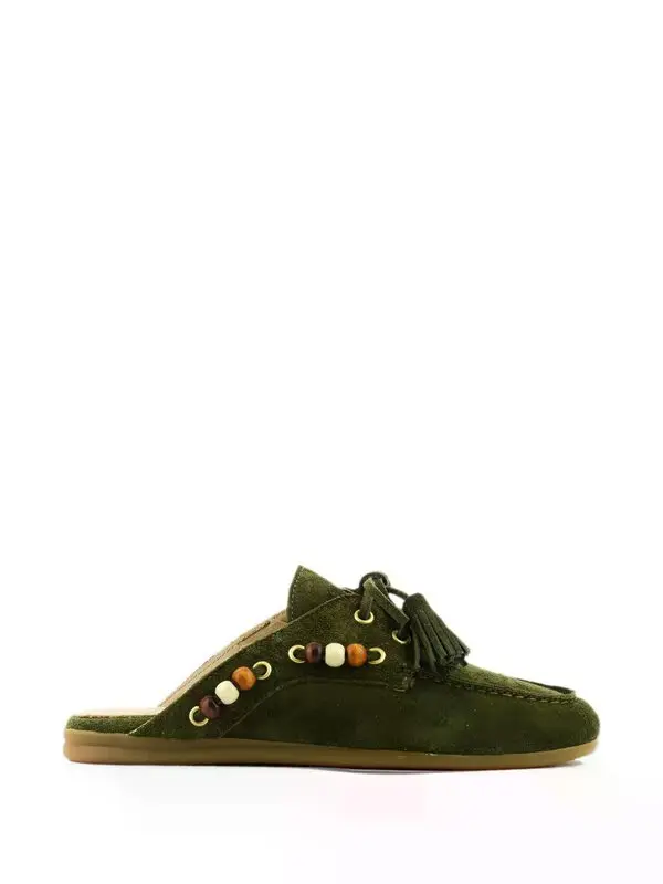 TORAL SHOES Killian Beaded Tassel-detail Mules