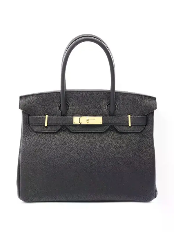 Hermès 2017 30 Birkin Togo Handbag - Black