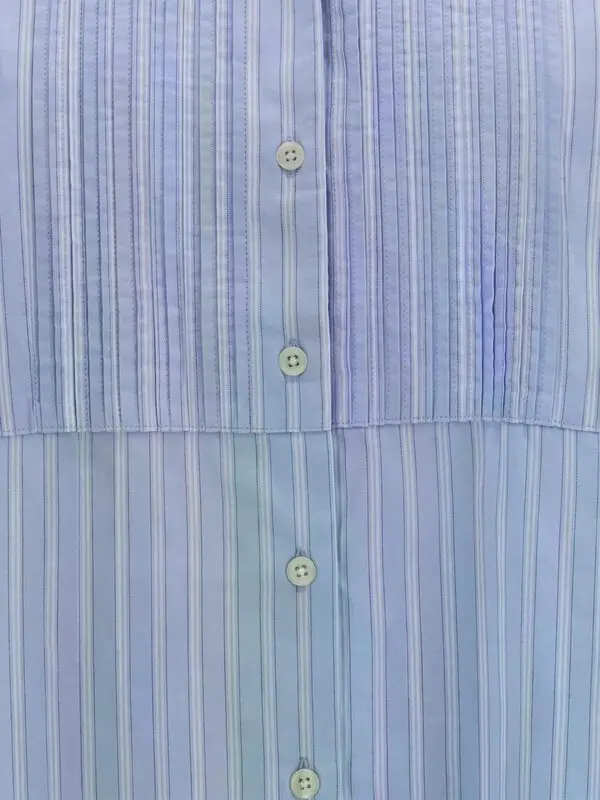 SOSUE Antonia Stripe-print Pleated Shirt