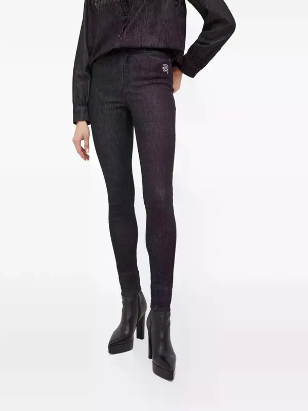 Karl Lagerfeld Ikonik Patch Skinny-fit Jeans - Black