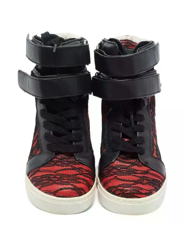 Marc Jacobs Lace-layered Wedge Sneakers