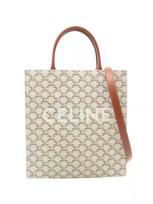 Celine 2000s Medium Vertical Hippopotamus Triomphe Tote Bag