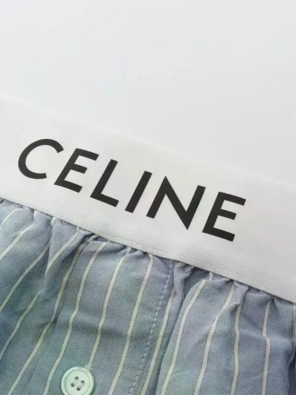 Celine 2010s Striped Silk Pajamas