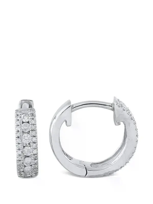 LB EXCLUSIVE Diamond Huggie Earrings - Silver