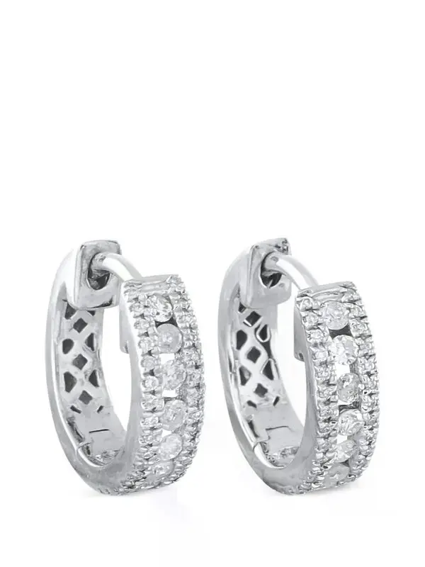 LB EXCLUSIVE Diamond Huggie Earrings - Silver