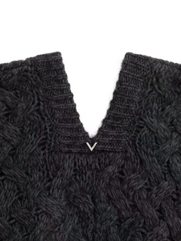 Valentino Garavani Wool And Mohair Poncho