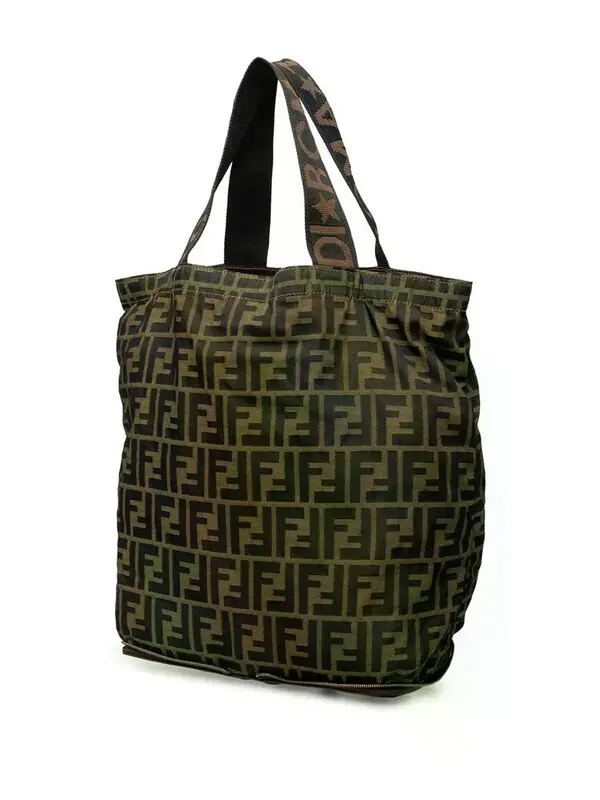 Fendi 20th Century Zucca Canvas And Nylon Foldable Tote Bag