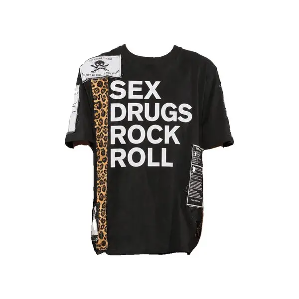 STUART TREVOR St Patched S'x D'ugs & Rock N Roll T-shirt