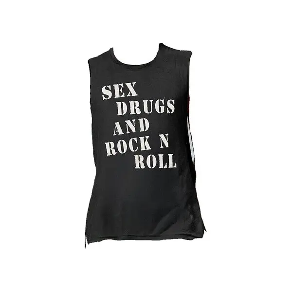 STUART TREVOR S'x D'ugs & Rock N Roll Vest - Black