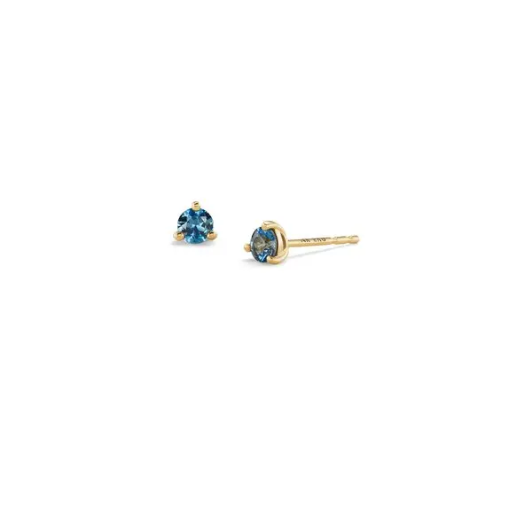 TALISMANIA JEWELRY Big Sky Montana Sapphire Stud Earrings - Gold/blue