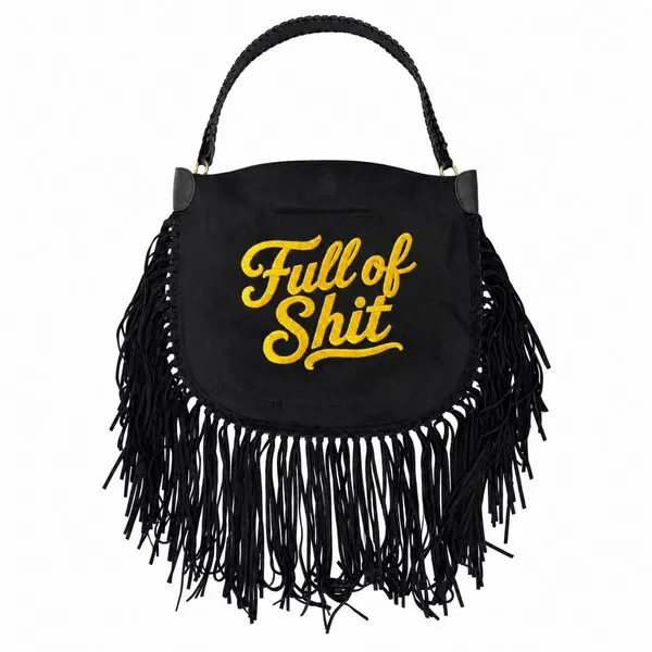 LILLY LOVES Full Of Shit Suede Bag