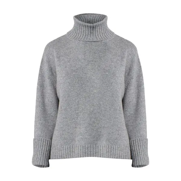 HELEN MCALINDEN Carol Chunky Marl Cashmere Roll-neck Sweater - Grey