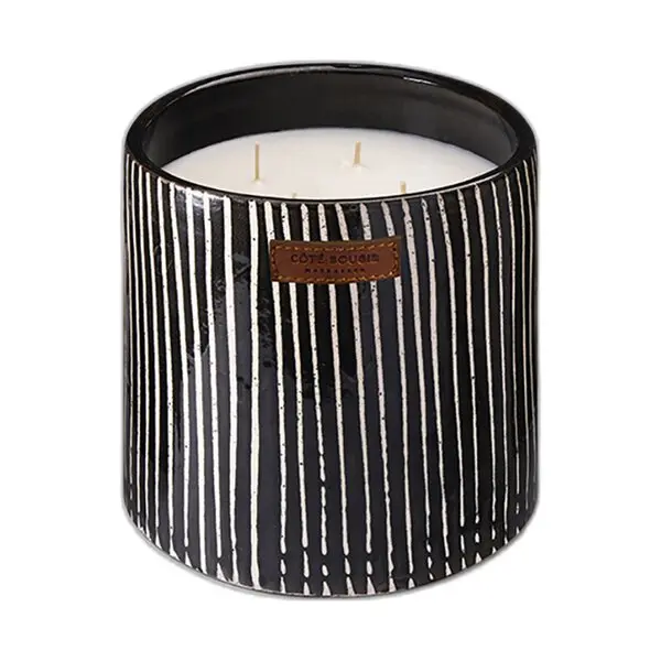 COTE BOUGIE MARRAKECH Large Zebra Mandarin & Orange Blossom Ceramic Candle