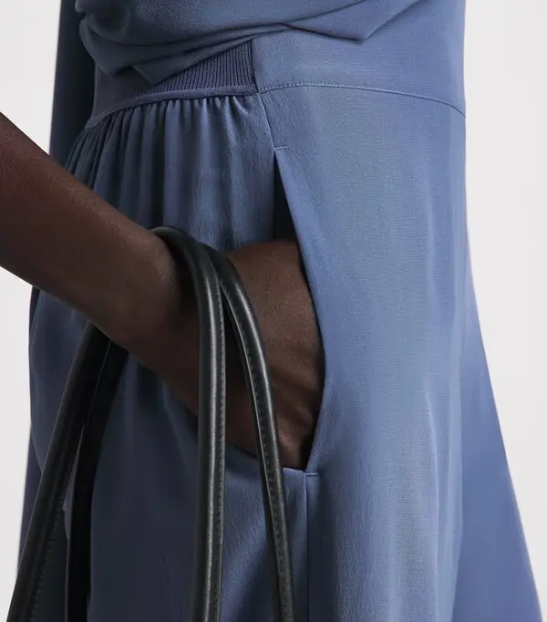 JOSEPH Crepe De Soie Silk Rihani Trousers - Blue