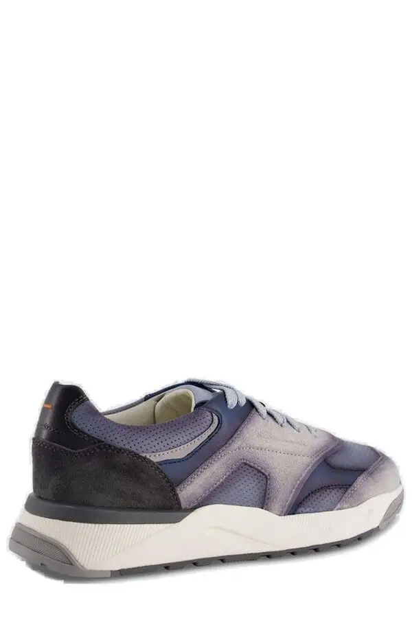 Santoni Logo Embossed Lace-up Sneakers