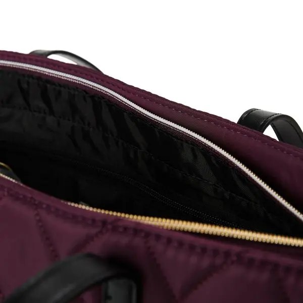 Barbour Diamond Lattice Pattern Stitched Tote Bag