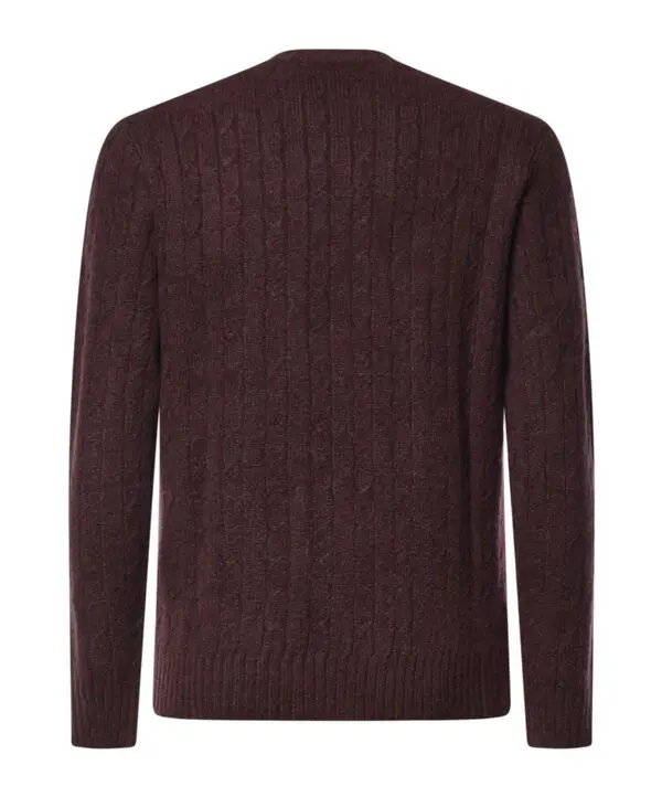 Eleventy Cable-knit Crew-neck Knitted Sweater