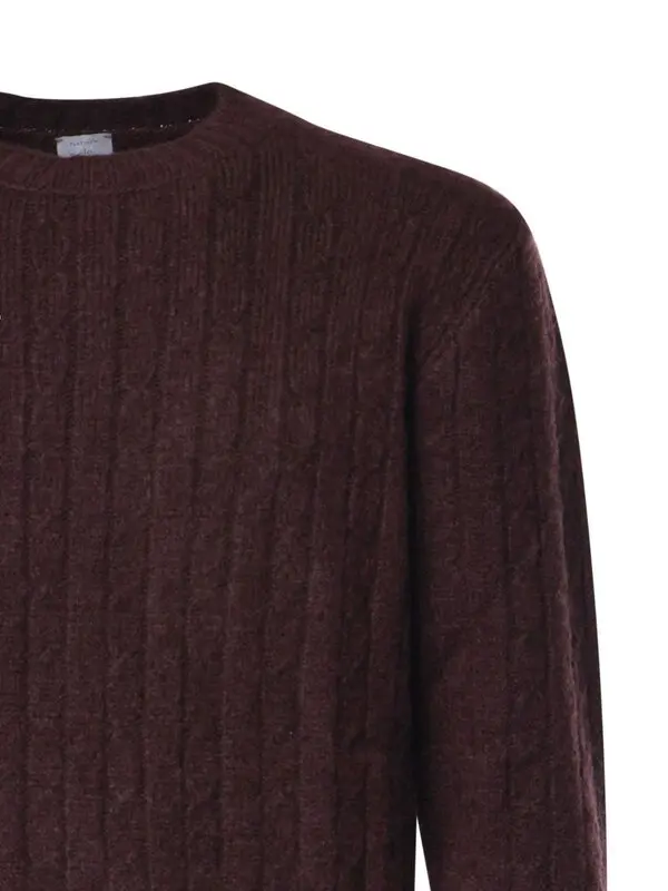 Eleventy Cable-knit Crew-neck Knitted Sweater