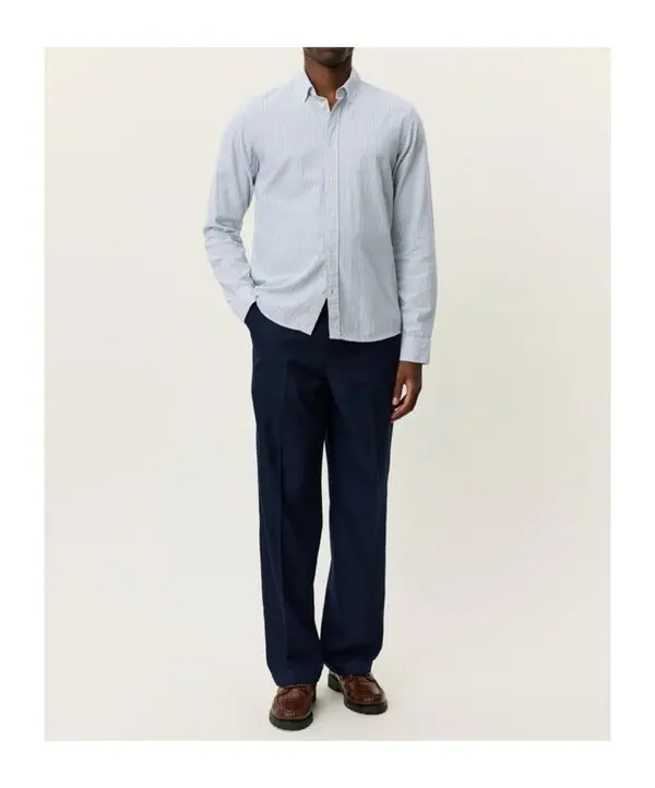 LES DEUX Striped Long-sleeve Shirt