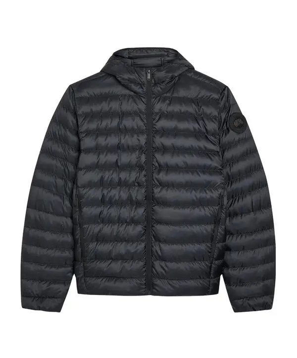 Canada Goose Horizontal Quilting Hooded Lightweight Down Jacket - Black