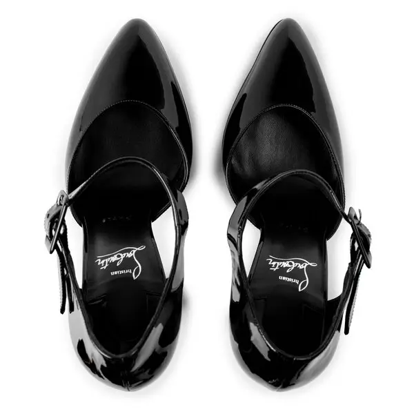 CHRISTIAN LOUBOUTIN Leather Waterproof Platform Chunky Heels