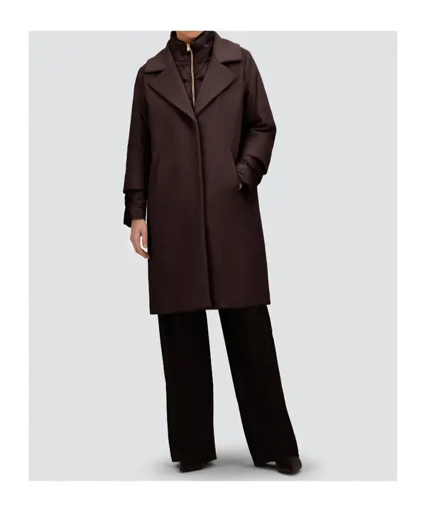 Herno Coat In Sable-effect Wool And Nylon Ultralight