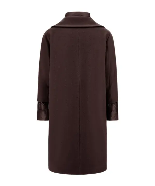 Herno Coat In Sable-effect Wool And Nylon Ultralight