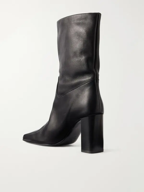Khaite Leather Ankle Boots