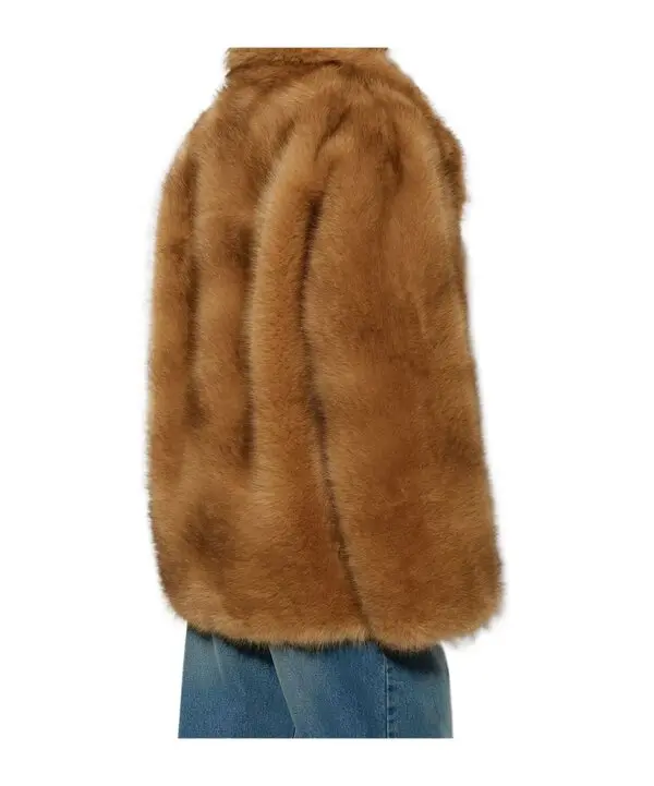 STAND STUDIO Vanja Faux Fur Coat - Brown