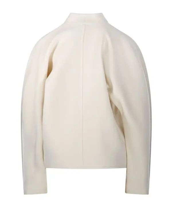 FORTE_FORTE Velour Cloth Cropped Coat With Buckle Jacket - Diamond