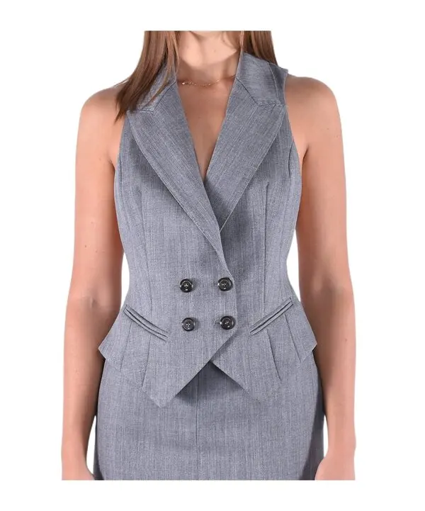 Elisabetta Franchi Lettering Printed Vest
