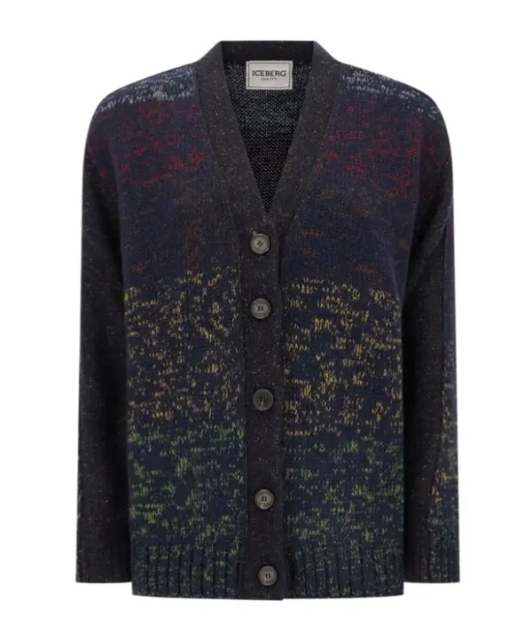 Iceberg Long-sleeved Cardigan - Black