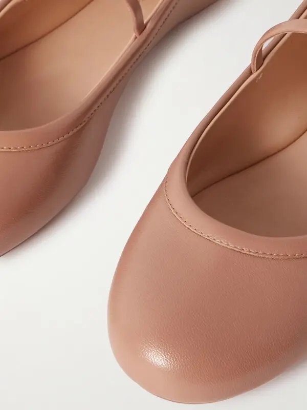 GIANVITO ROSSI Leather Mary Jane Ballet Flats