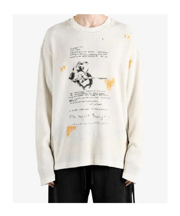 ANN DEMEULEMEESTER Emil Dear Diary Long Sleeve T-shirt