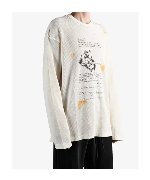 ANN DEMEULEMEESTER Emil Dear Diary Long Sleeve T-shirt