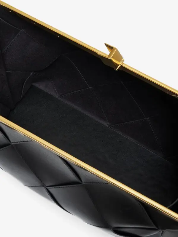 ANINE BING Braided Leather Clutch Bag