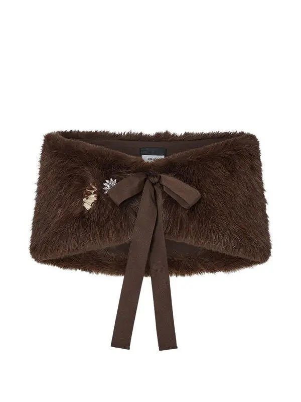 Liu Jo Embellished Faux-fur Scarf